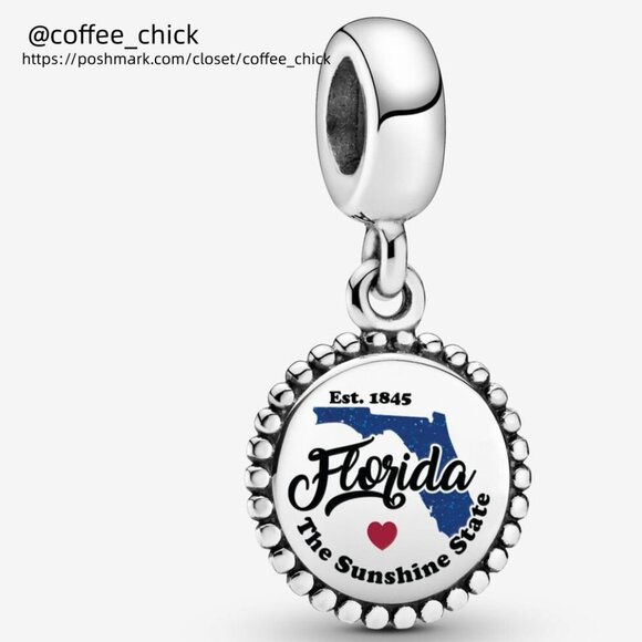 Pandora | Jewelry | Pandora Florida Map Dangle Charm | Poshmark